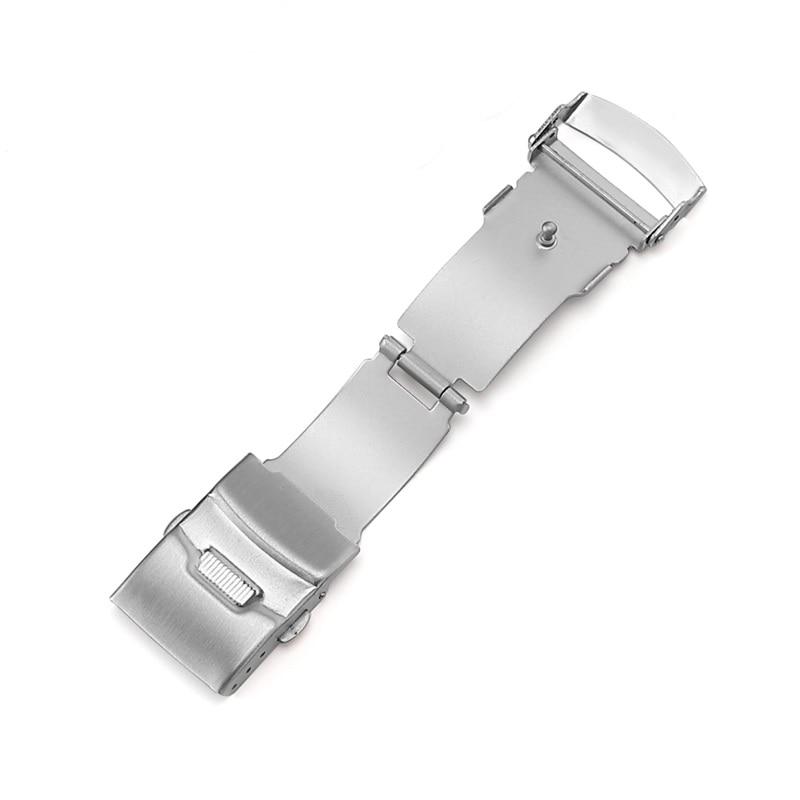 Stainless Steel Double Push Button Fold Watch Clasp Buckle | Gentleman