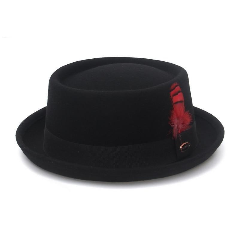 Wool Felt Pork Pie Hat With Feather | Gentleman Rules