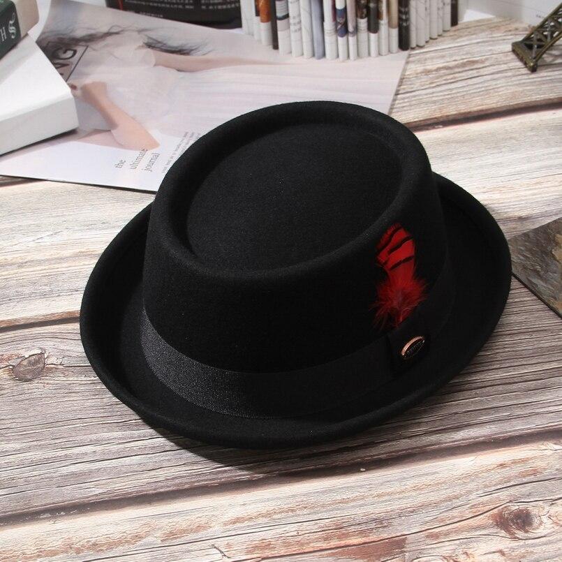 Wool Felt Pork Pie Hat With Feather | Gentleman Rules